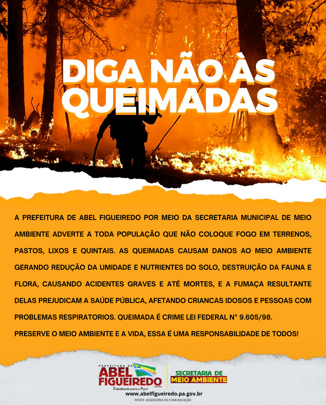 Diga Não às Queimadas. - Prefeitura Municipal de Abel Figueiredo ...